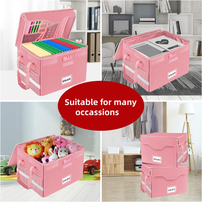 Fireproof File Storage Organizer Document Box With Lock Tab Inserts ...