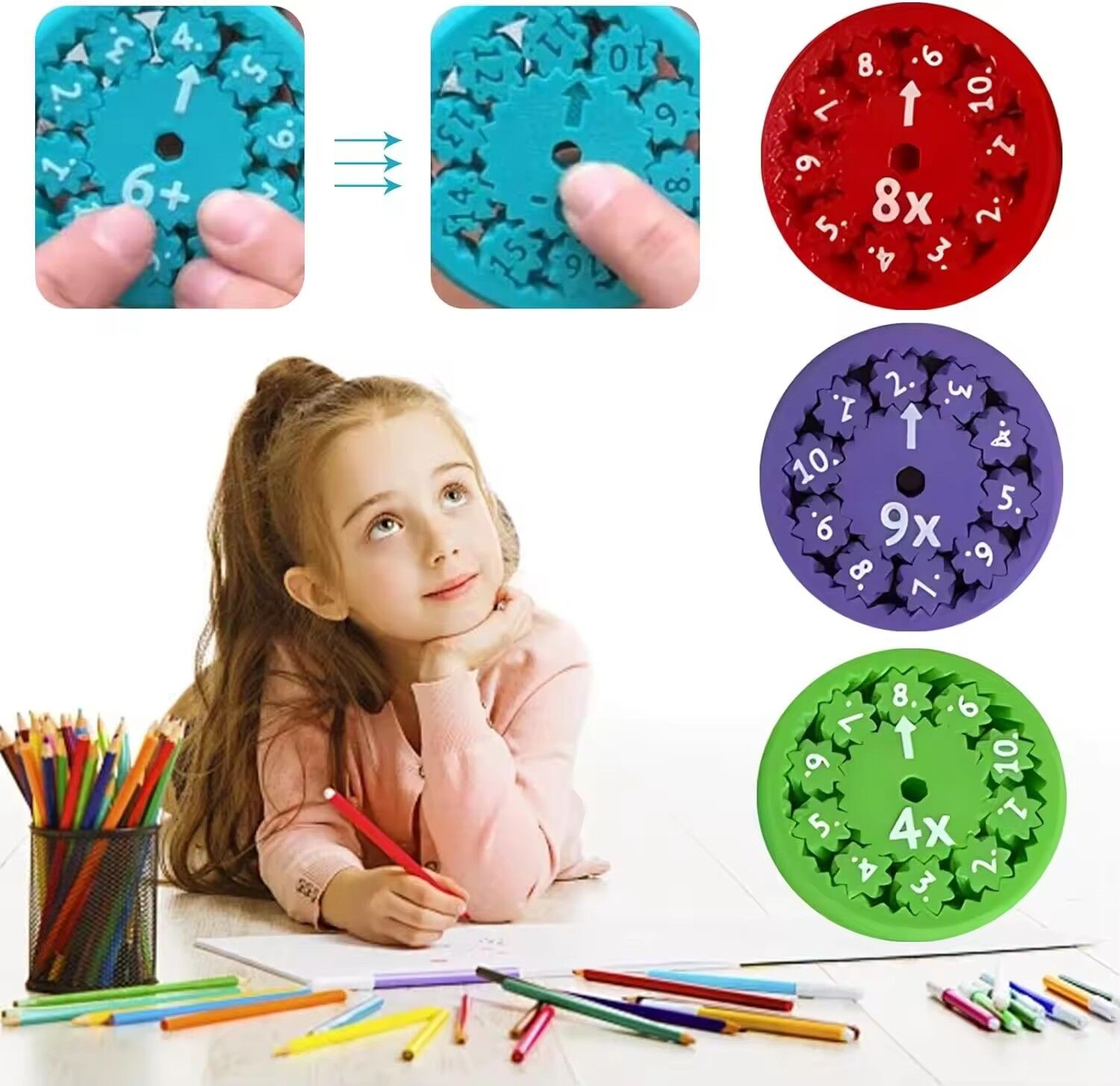 Math Fidget Spinner Children Counting Toys Kids Learning Early ...