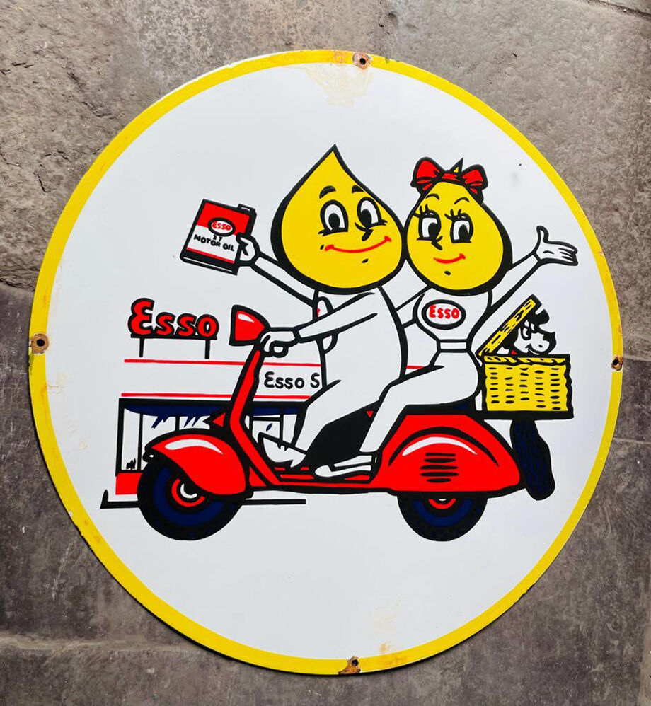 Ai-mich High Quality Porcelain Reproduction Enamel Signs Flange Metal ...