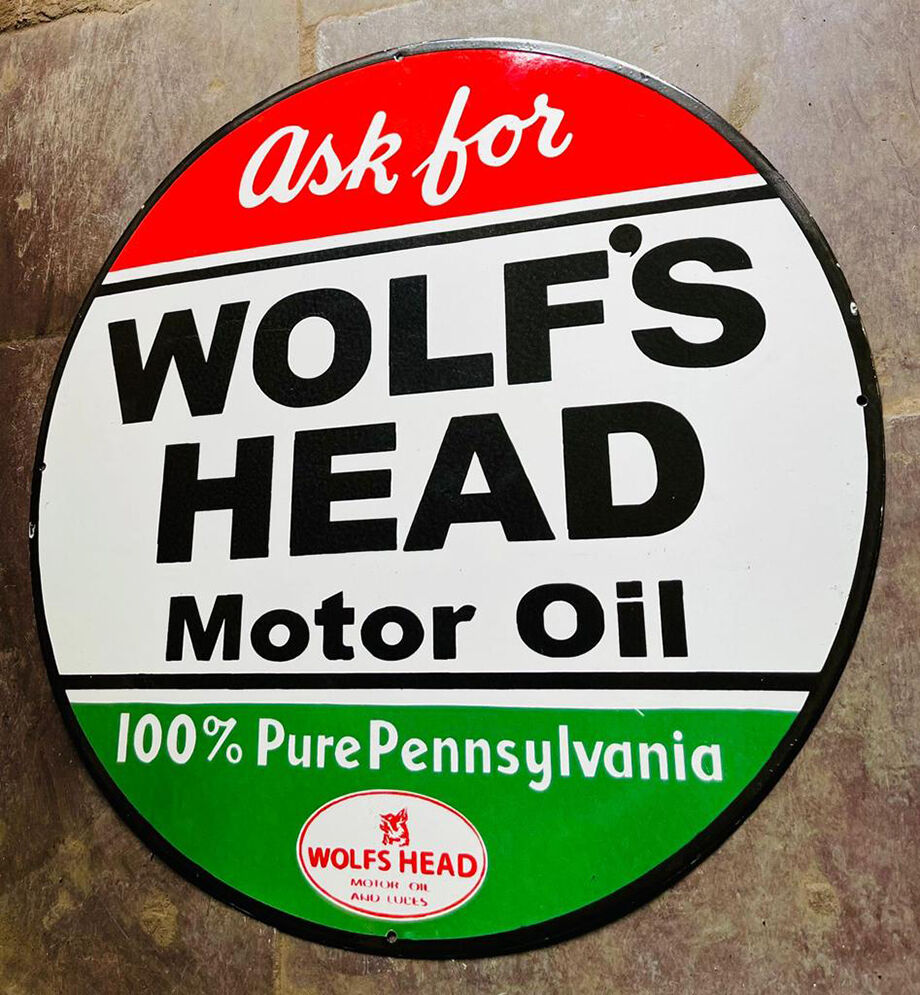 Ai-mich High Quality Porcelain Reproduction Enamel Signs Flange Metal ...