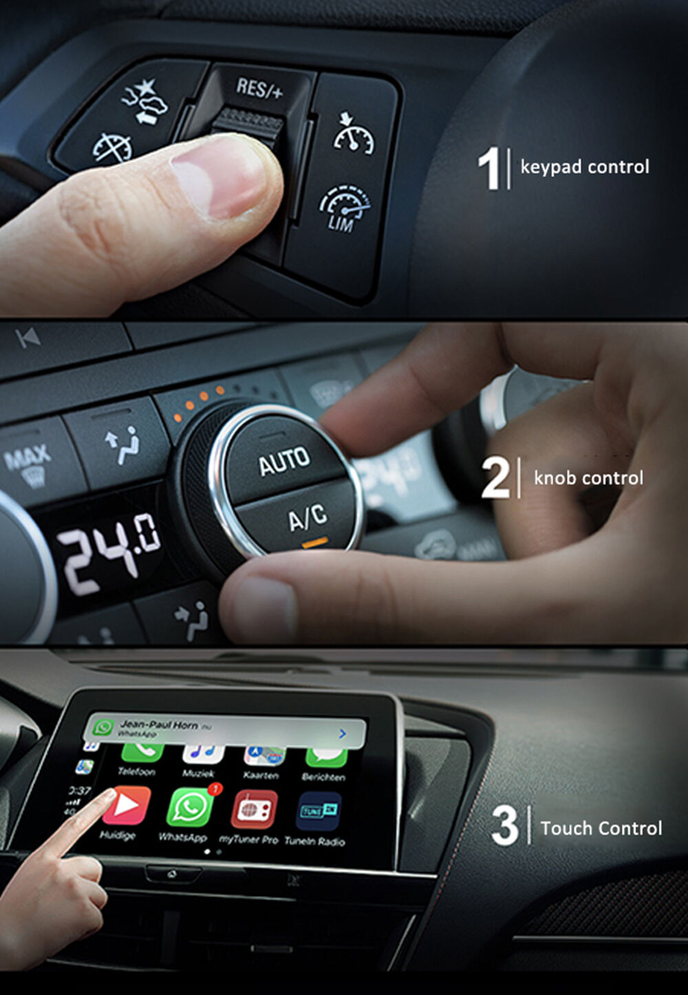 Carplay Adapter & Android Auto 2 In 1 Wireless Control Car Play Dongle ...