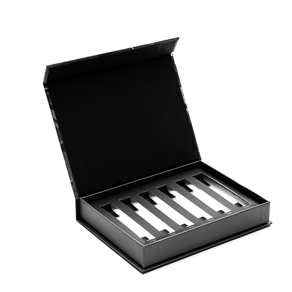 Oem Odm Logo Luxury Matte Black Perfume Box Perfume Bottle Vial Set Box ...