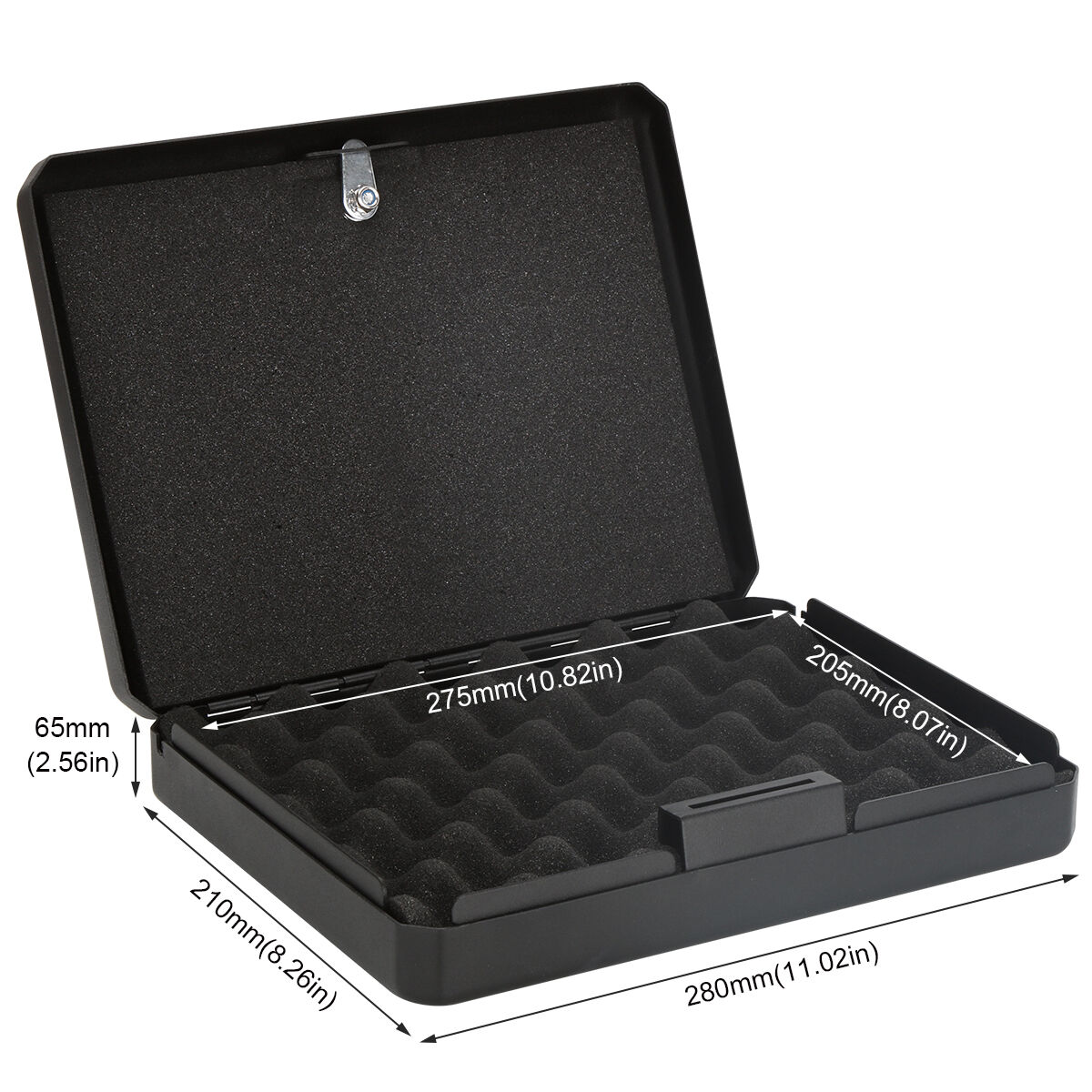 Top Sale Custom Flat Cut Heavy Duty Steel Gun Safe Box With Cable And ...