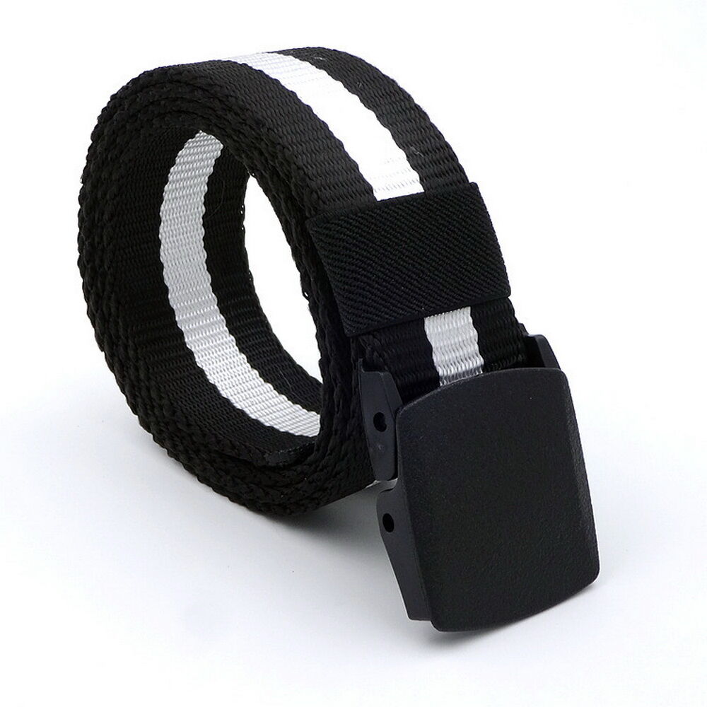 Custom Men's Fabric Belt Nylon Canvas Webbing With Alloy Automatic ...