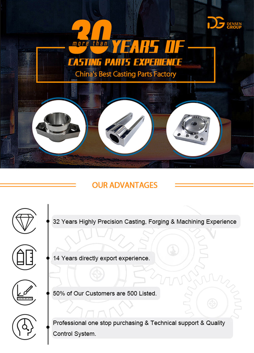 Densen Customized Stainless Steel Investment Casting Forklift Accessory Parts, Alloy Steel ...