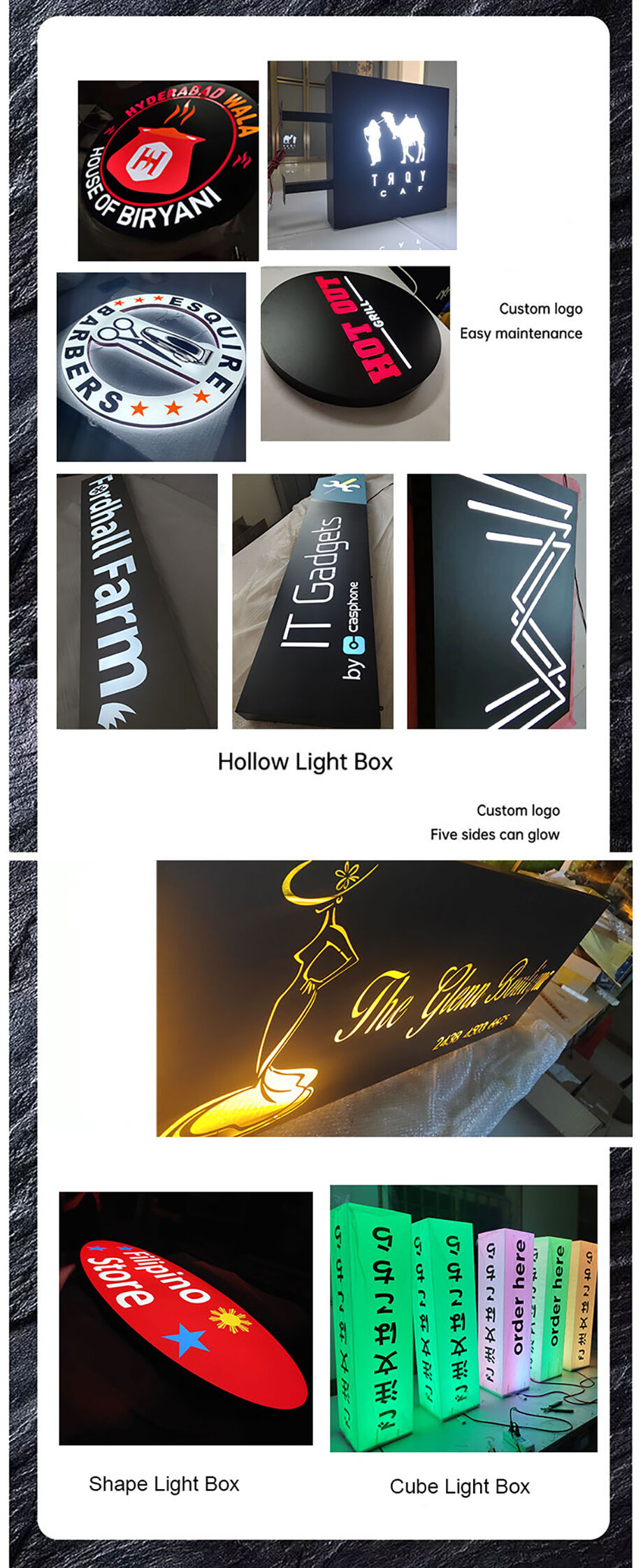 Ai-mich Wholesale Outdoor Projecting Custom Logo Shop Printed 2 Sided ...
