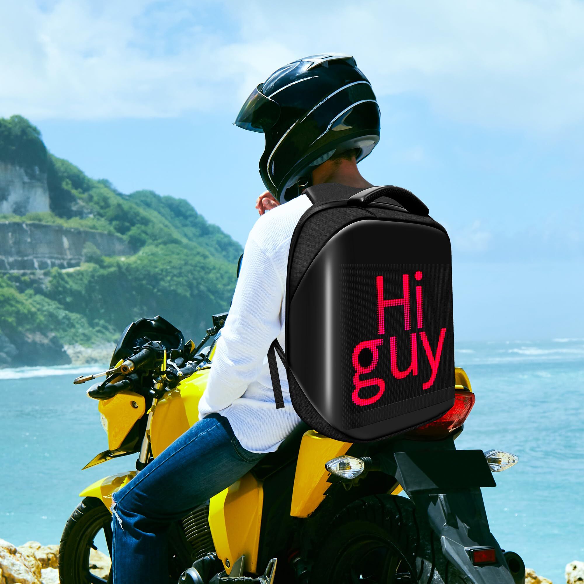 Oem Programmable Full Color Screen Waterproof Backpack Birthday Gift ...