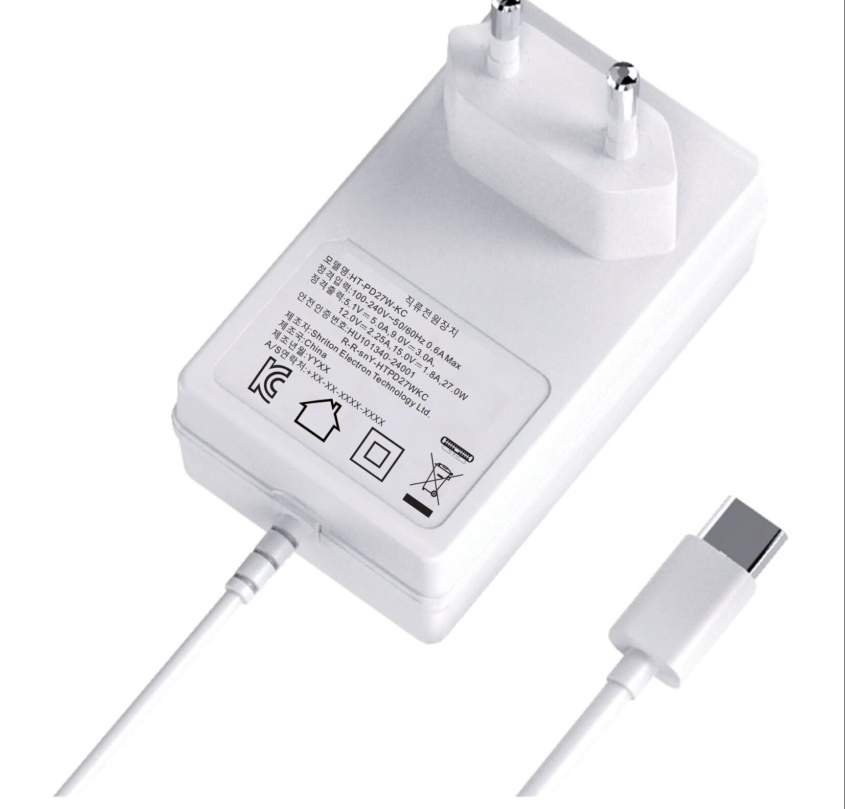 Raspberry Pi 5 Replacement 27w Pd Power Supply, 5.1v 5a Pd 27w Usb C ...