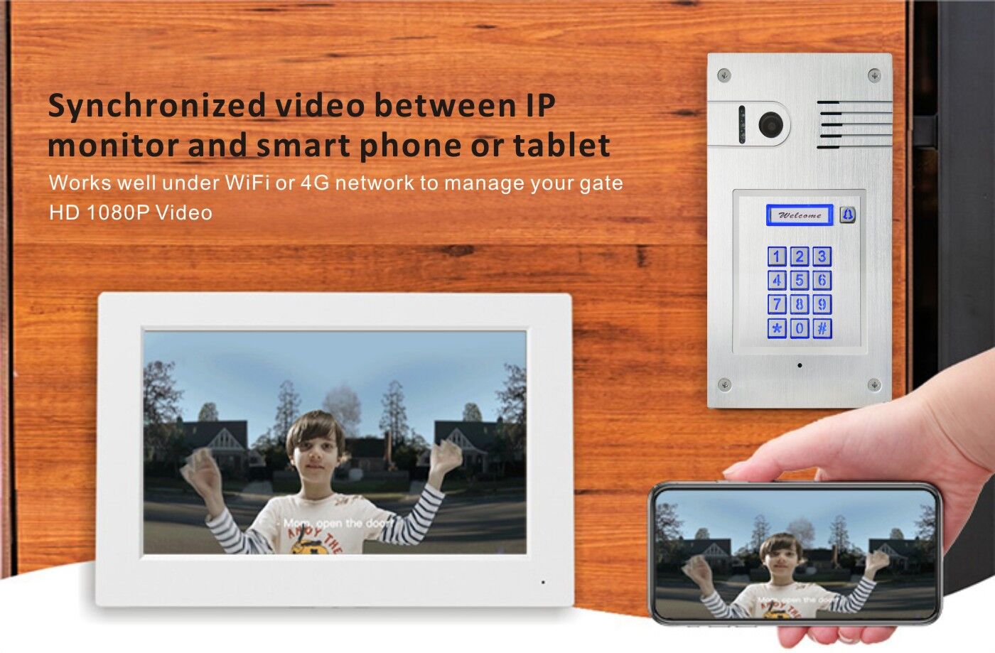 Hd 7inch Wireless Ip Smart Intercom System Villa Video Door Phone With Night Vision And Remote ...