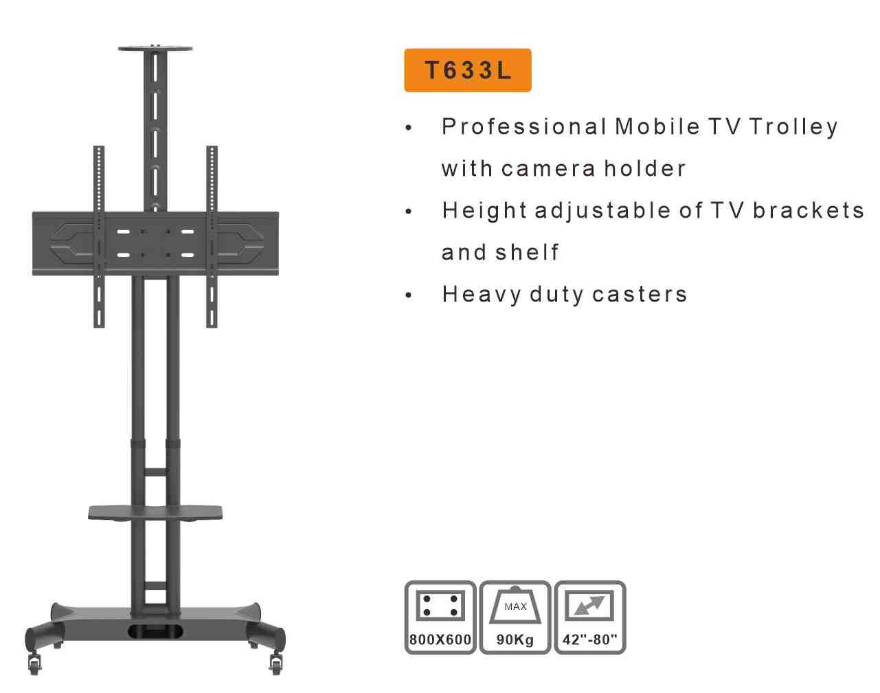 High Quality Mobile Tv Carts Fit For 42-80 Inch Lcd Led $36 - Wholesale ...