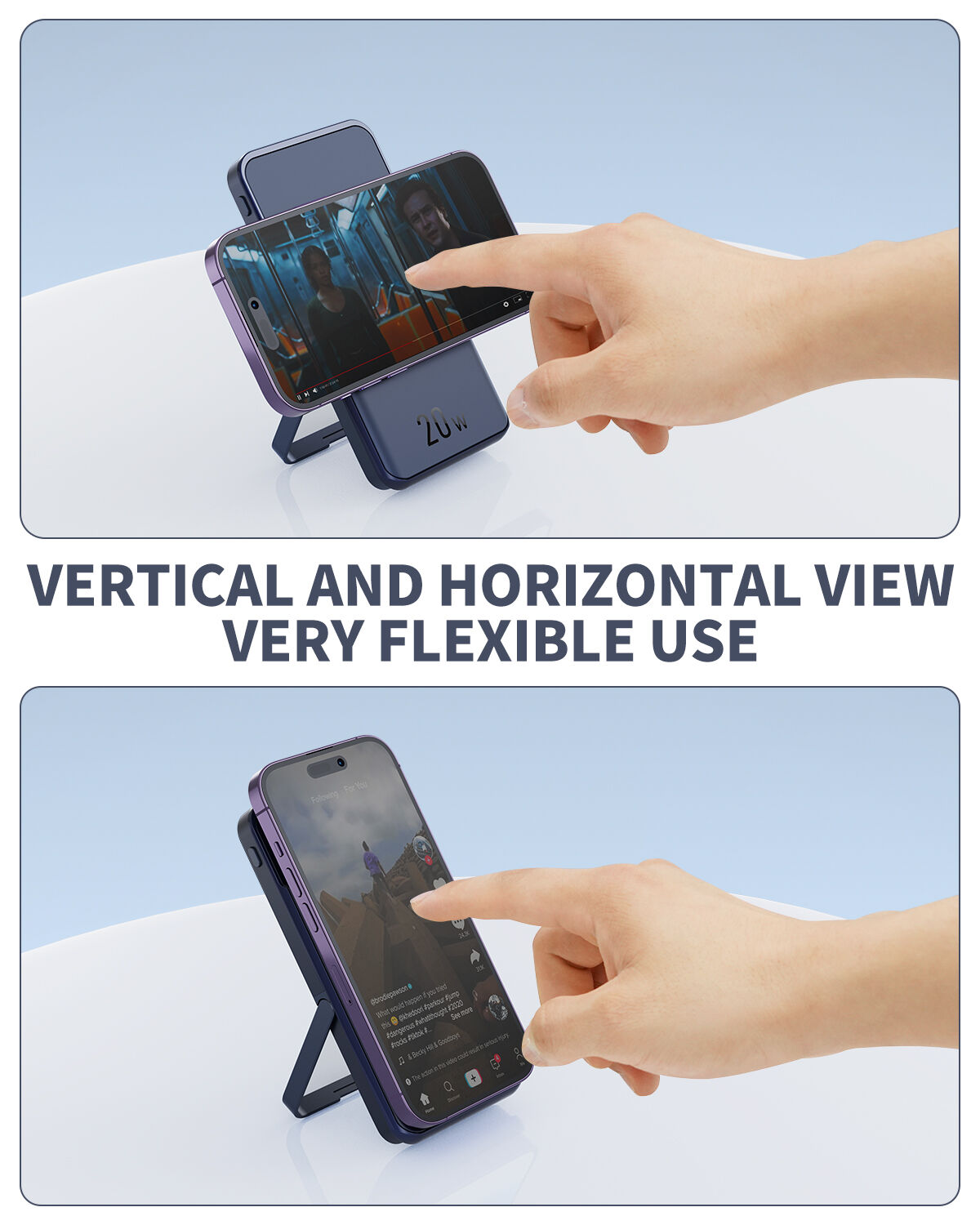 Mp01 2 In 1 Magnetic Power Bank 10000mah Pd 20w Quick Charging, Power Bank, Wireless Power Bank ...