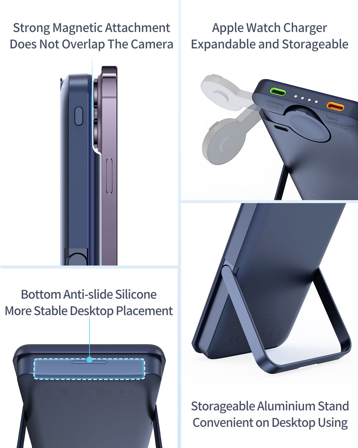 Mp01 2 In 1 Magnetic Power Bank 10000mah Pd 20w Quick Charging, Power Bank, Wireless Power Bank ...