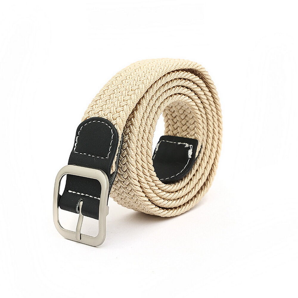 Multi-color Unisex Men Casual Knitted Fabric Woven Braided Elastic ...