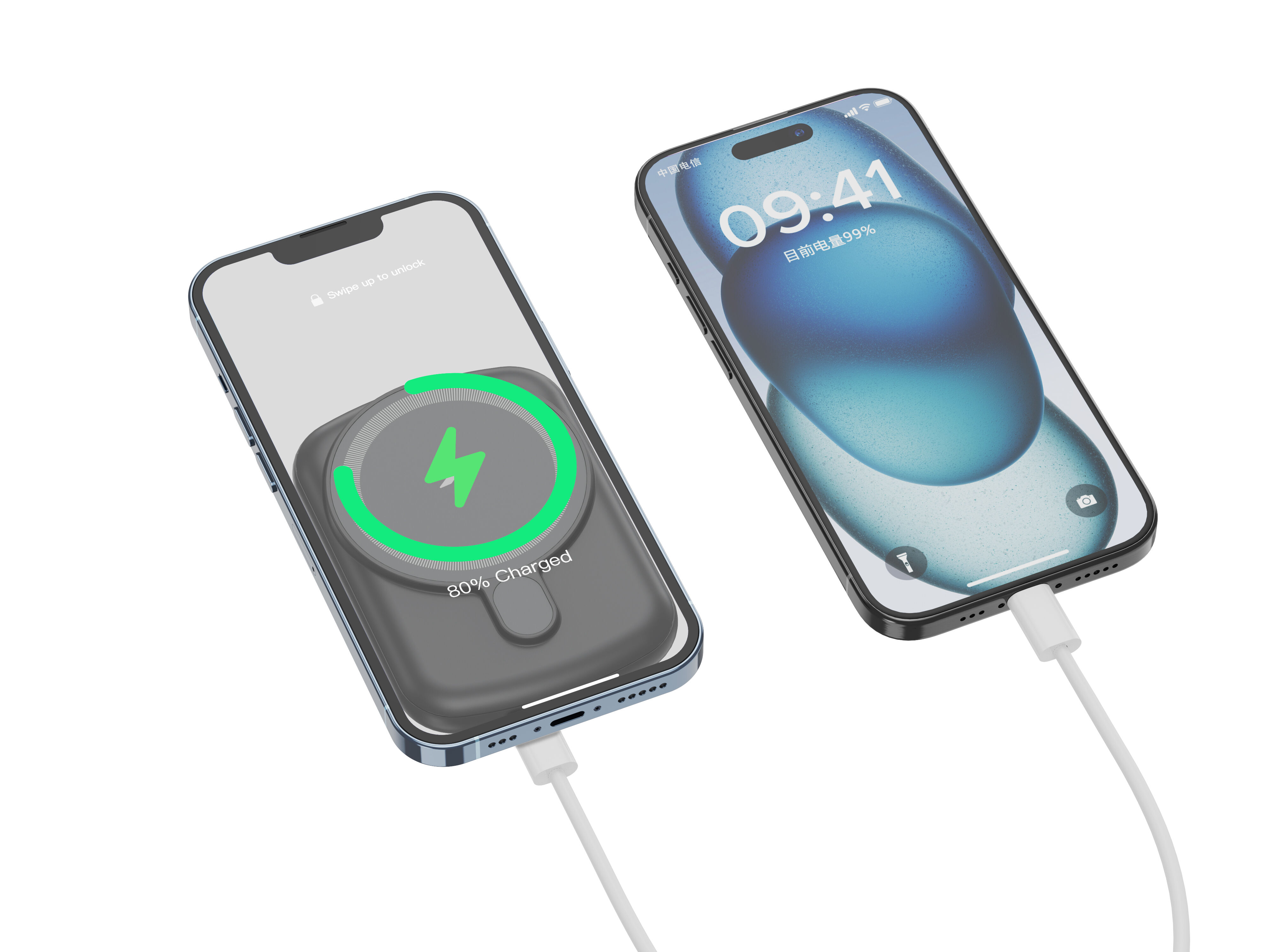 Magnetic Wireless Power Banks For Phone Smart Watch 5000mah Capacity ...