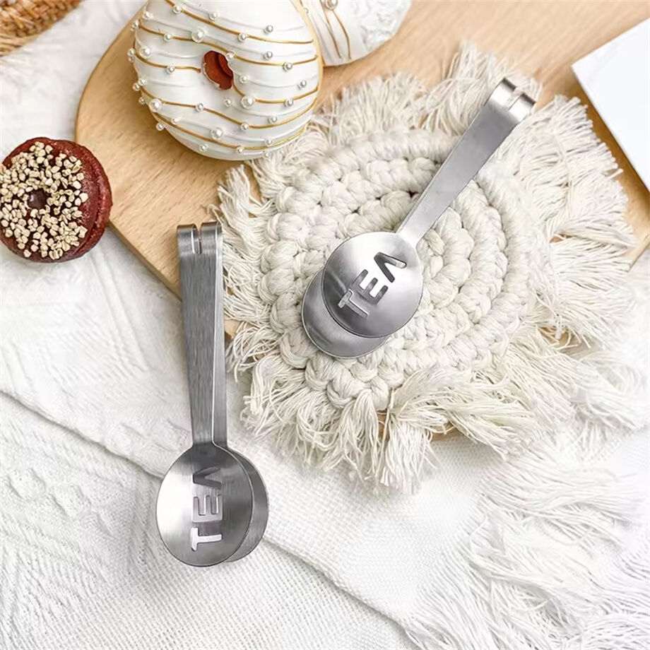 Food Grade Stainless Steel Tea Bag Tongs Teabag Squeezer Strainer ...