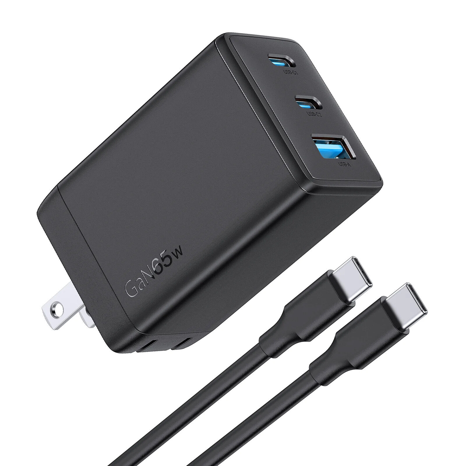 Gan 65w Usb C Charger Gan Mini Pd Three Ports Us 65 Watt Charger For ...