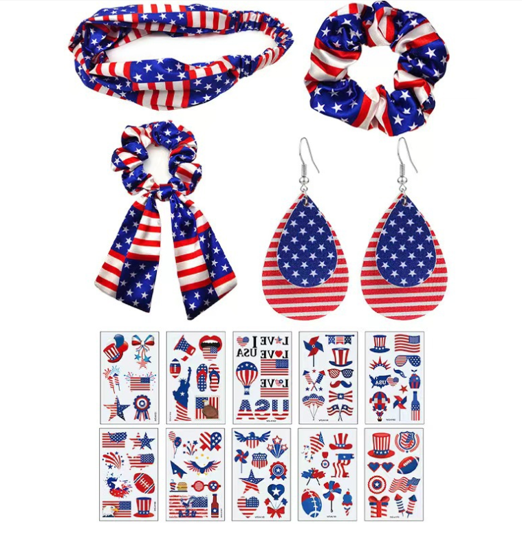 Independence Day Costume Set Party Props Pentagram Headband Patriotic ...