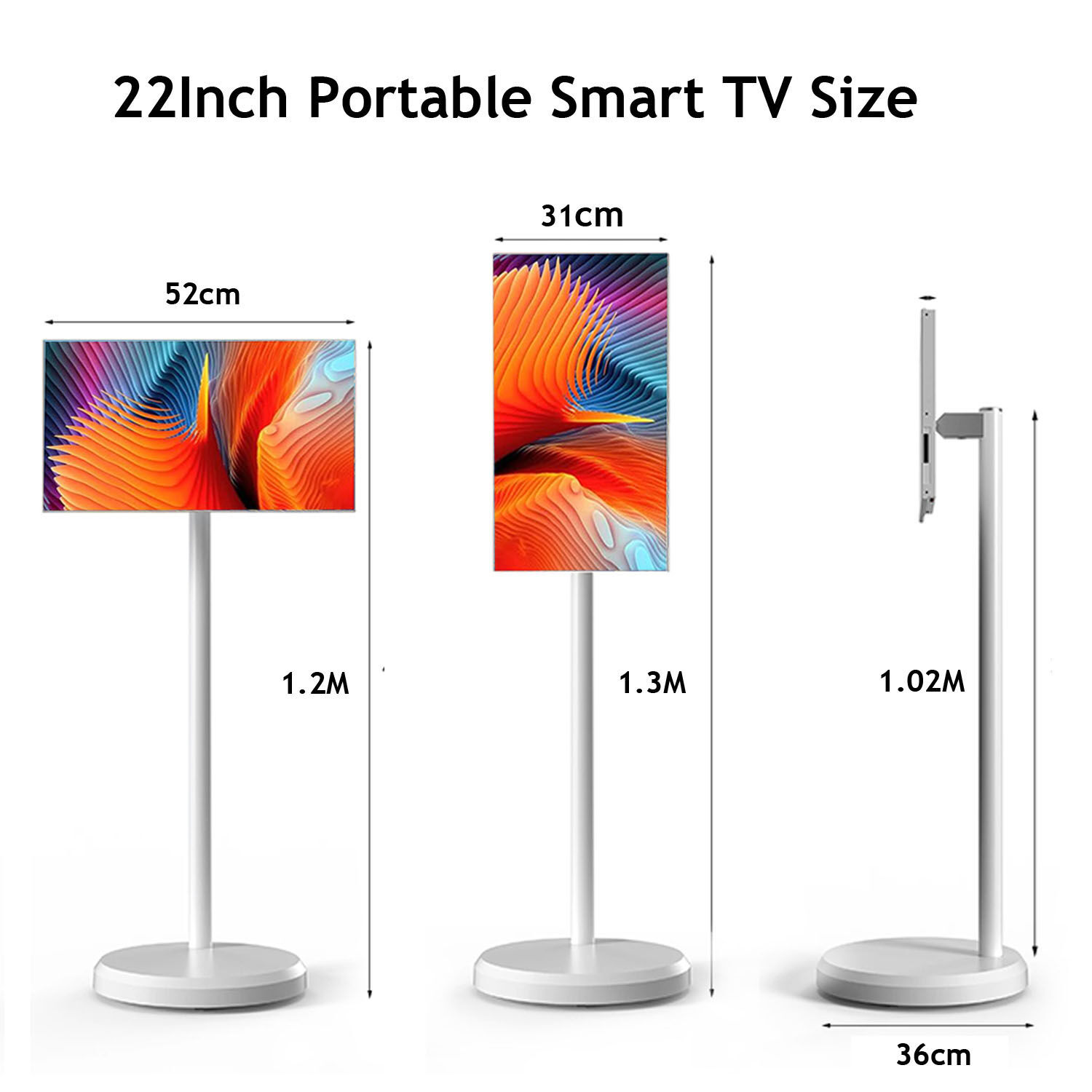 22 Inch Portable Smart Tv With Touchscreen Standbyme Android Pc Mirror ...