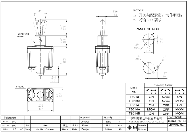 15a 250v Ip 68 Waterproof Toggle Switch 3 Pin On-on Toggle Switch ...
