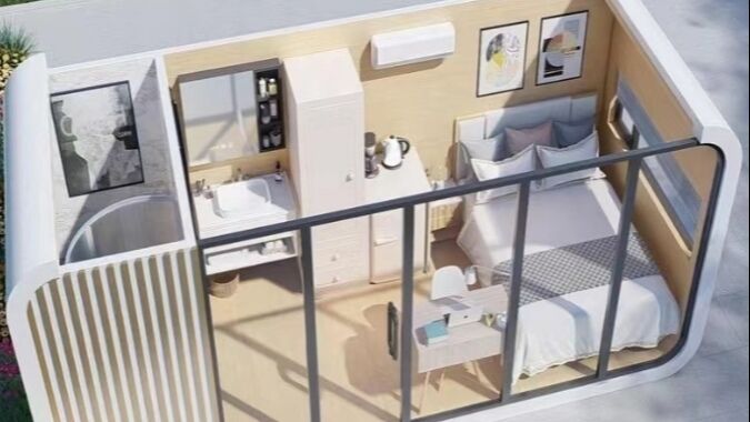 Smart Apple Cabin Modern Modular Pod Movable House Sleeping Container ...