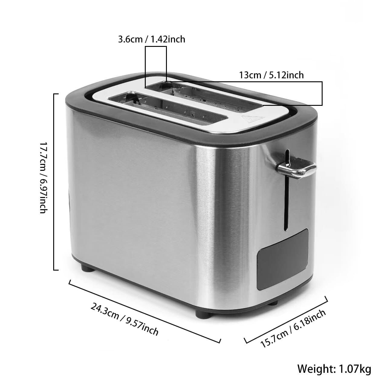 New 2-slice Ss Digital Toaster 6 Browning Levels Touch Control, With A ...