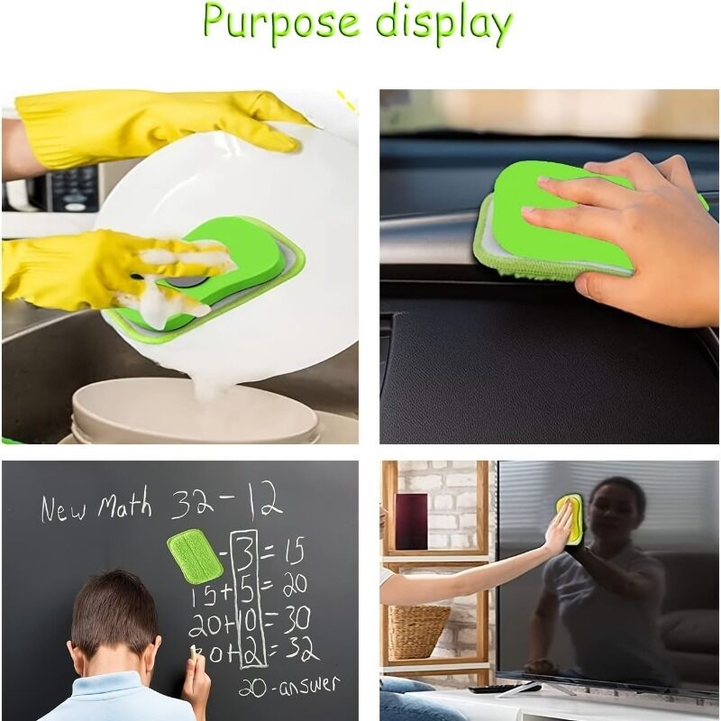 2-pack Blackboard Erasers Washable Reusable Microfiber Cleaning Erasers ...