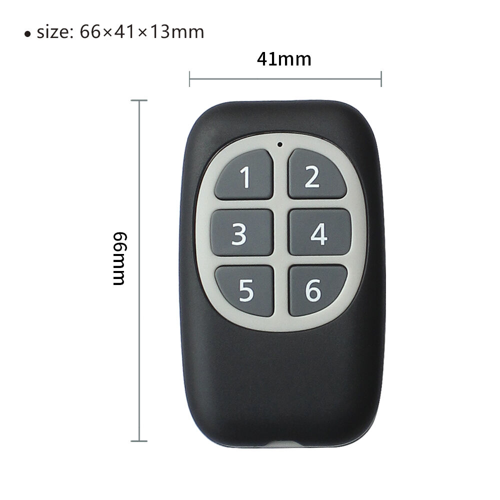 Wireless 6 Buttons Rf Garage Door Remote Control Duplicator Gate Key Fob Remote Control ...