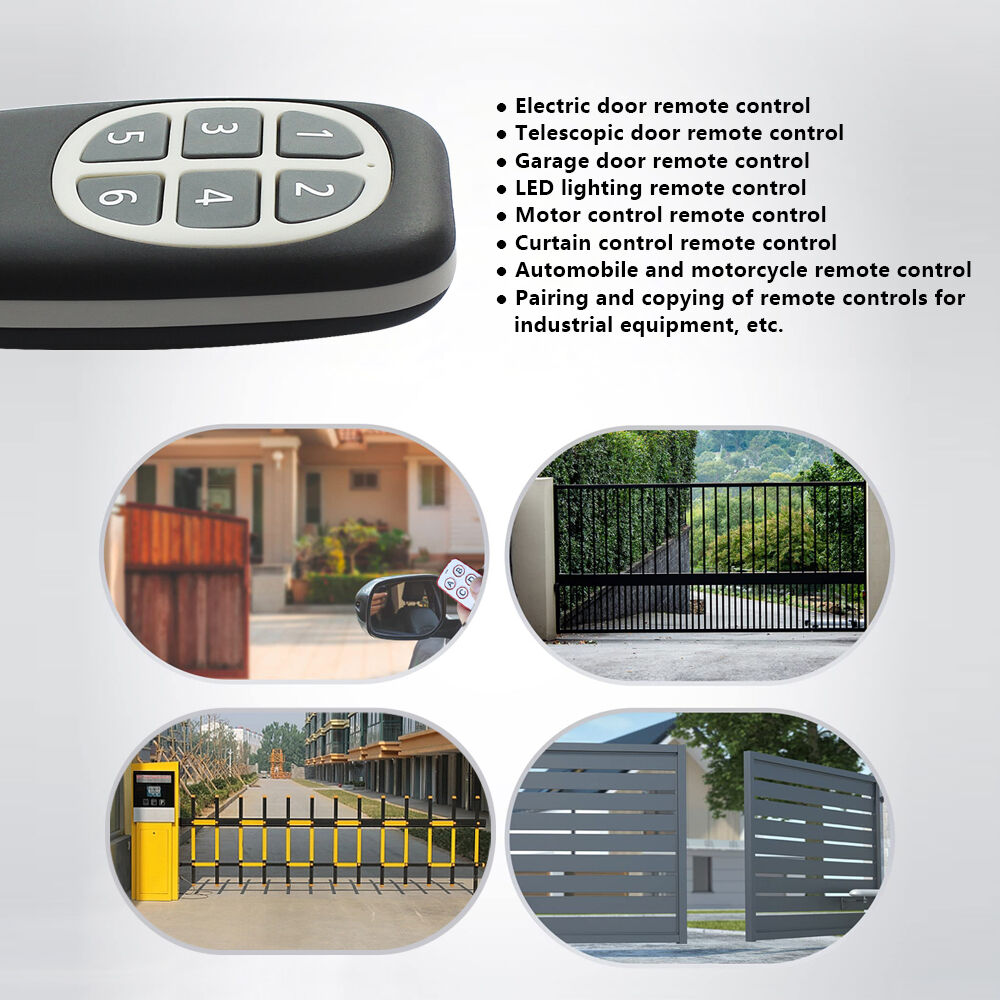 Wireless 6 Buttons Rf Garage Door Remote Control Duplicator Gate Key ...