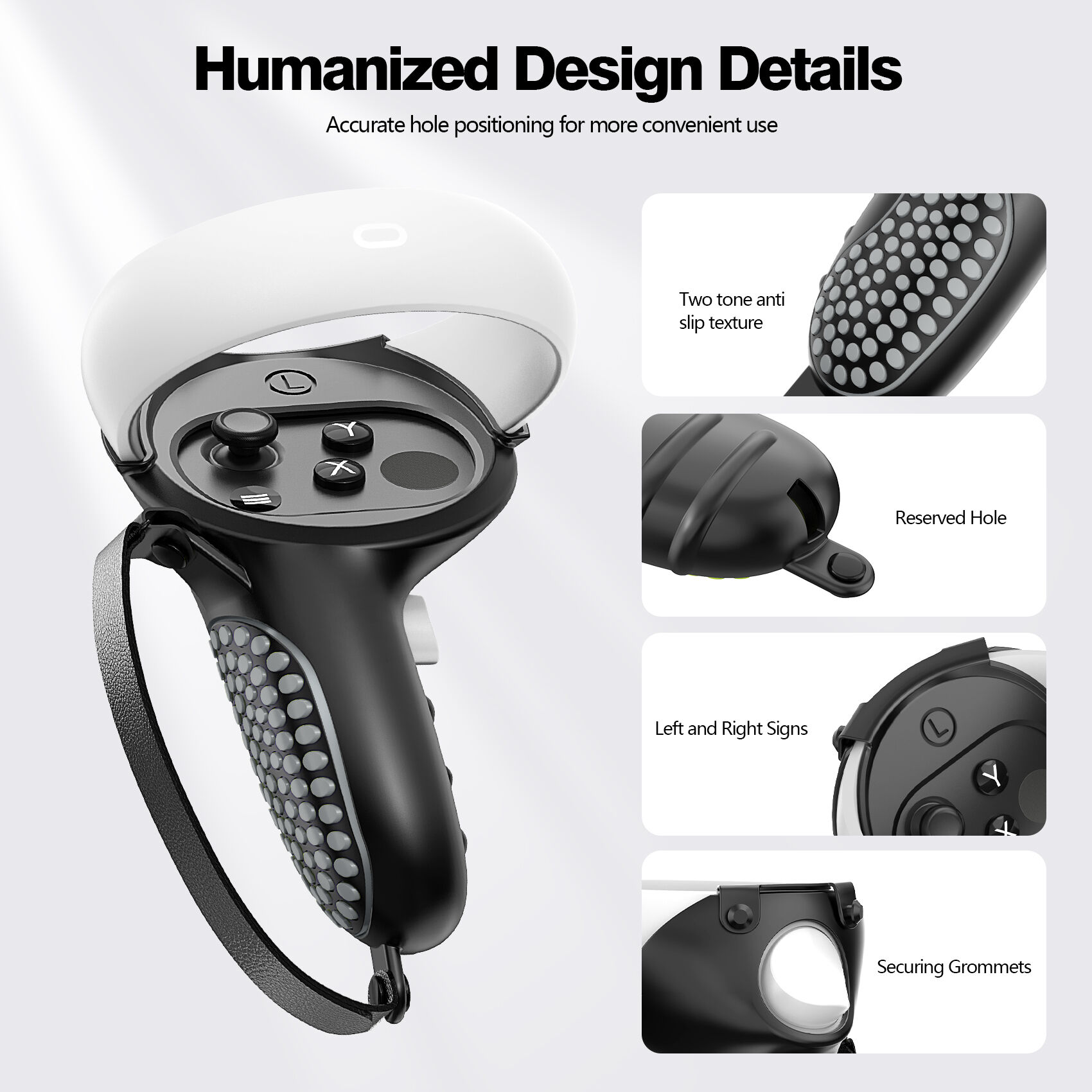 Vr Controller Handle Protective Cover Compatible With Metaquest 2 ...