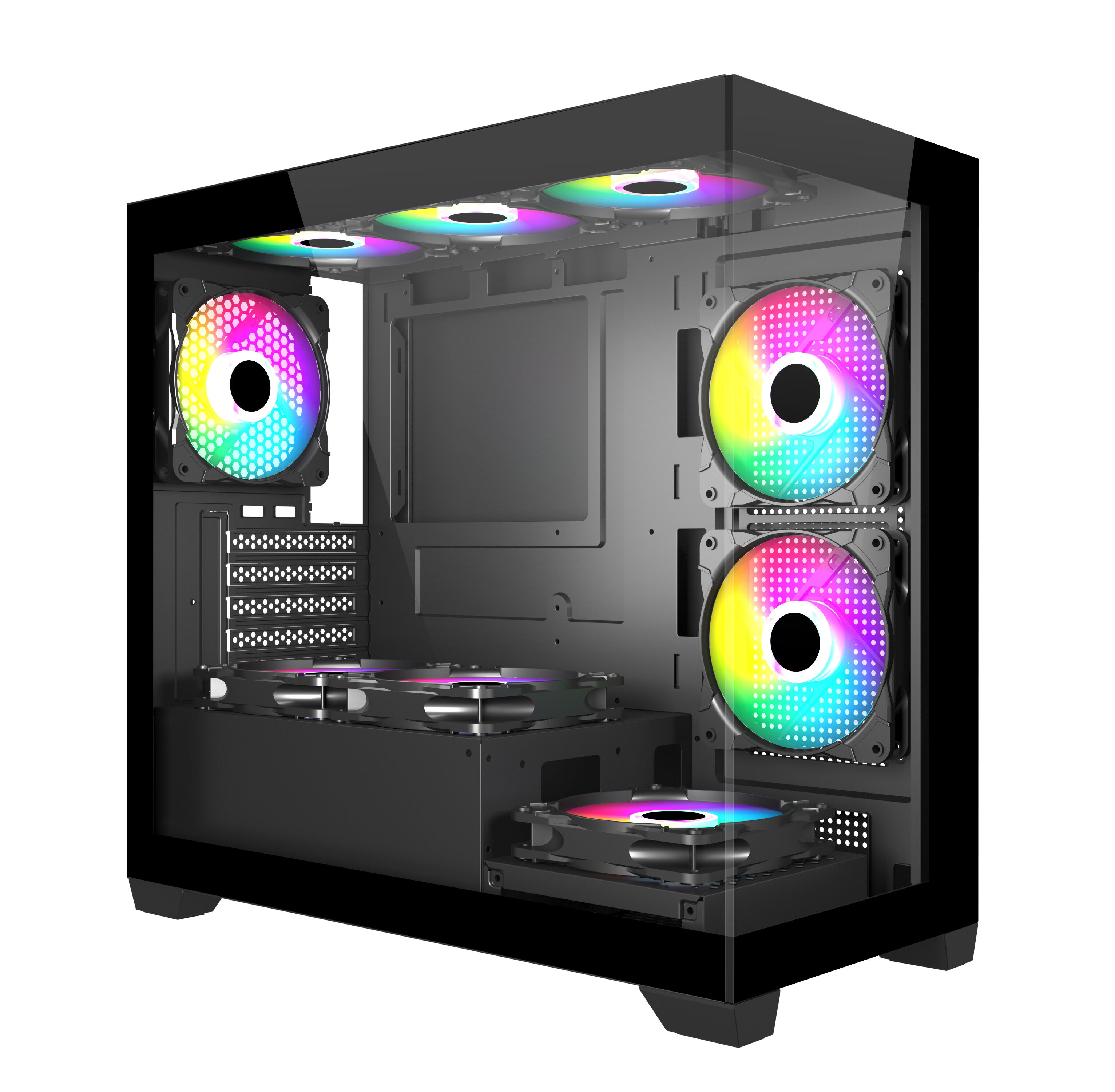 Wholesale New Design Full View Tempered Glass Computer Case Micro Atx ...