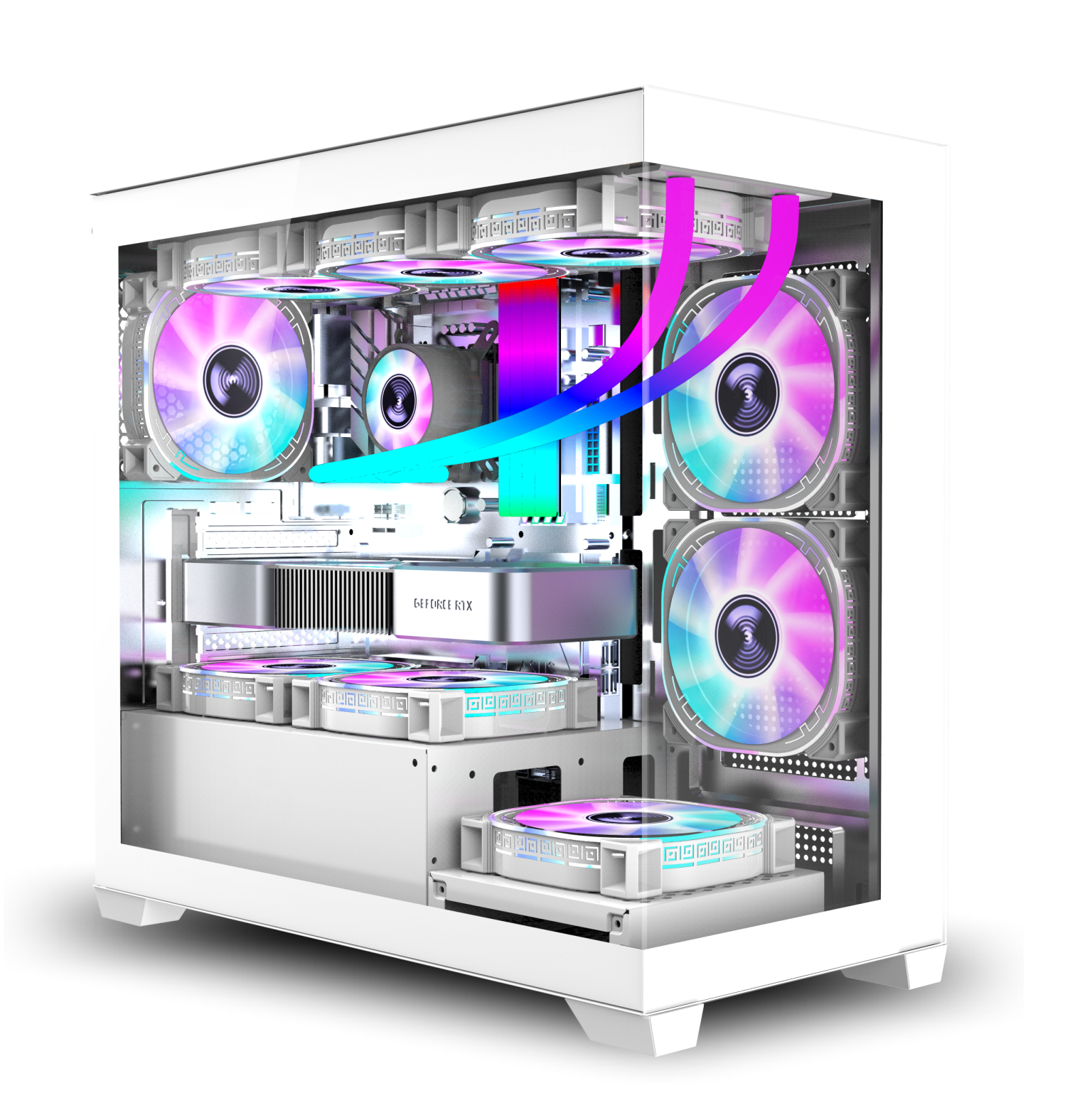 Wholesale New Design Full View Tempered Glass Computer Case Micro Atx ...