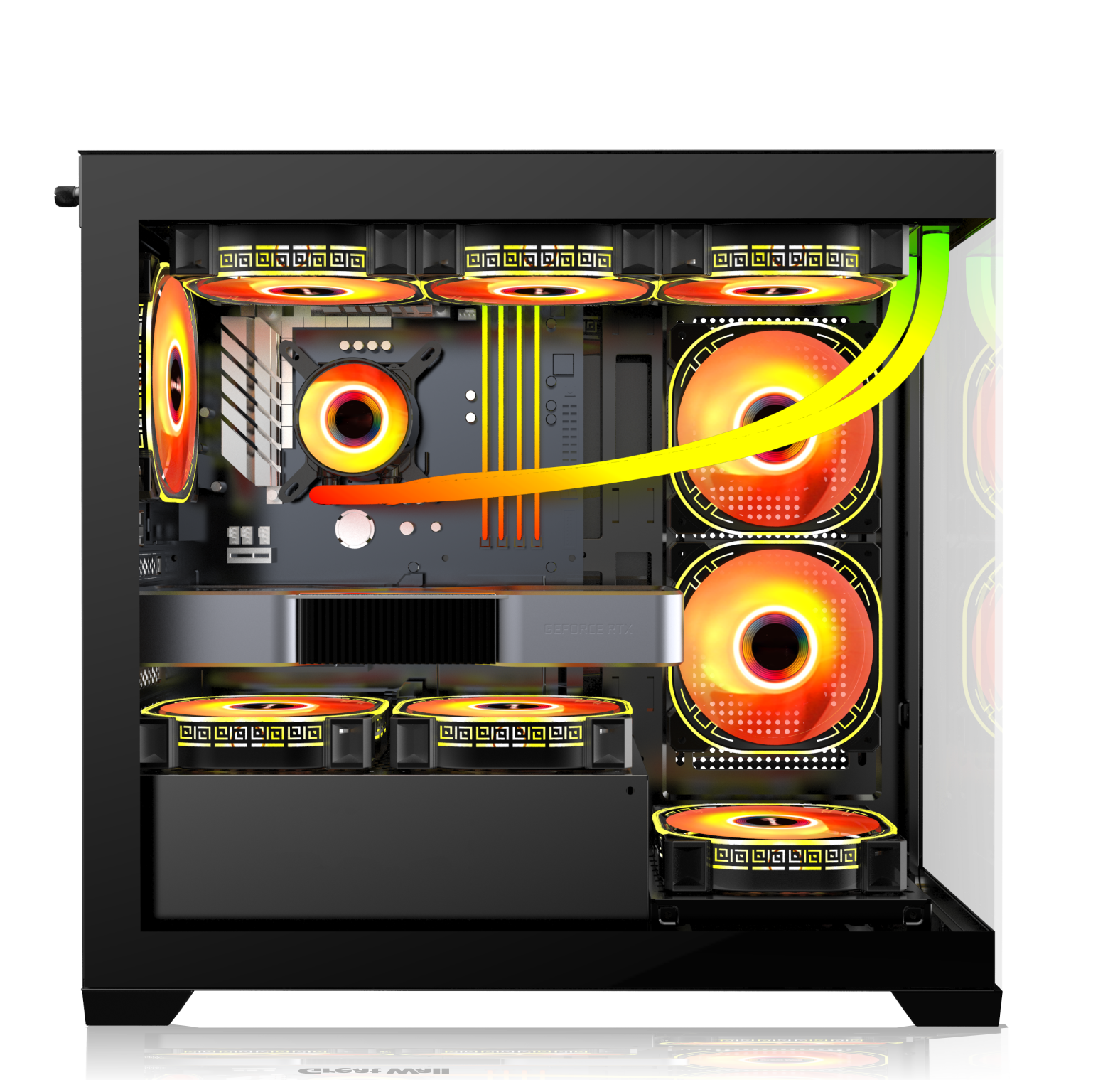 Wholesale New Design Full View Tempered Glass Computer Case Micro Atx ...