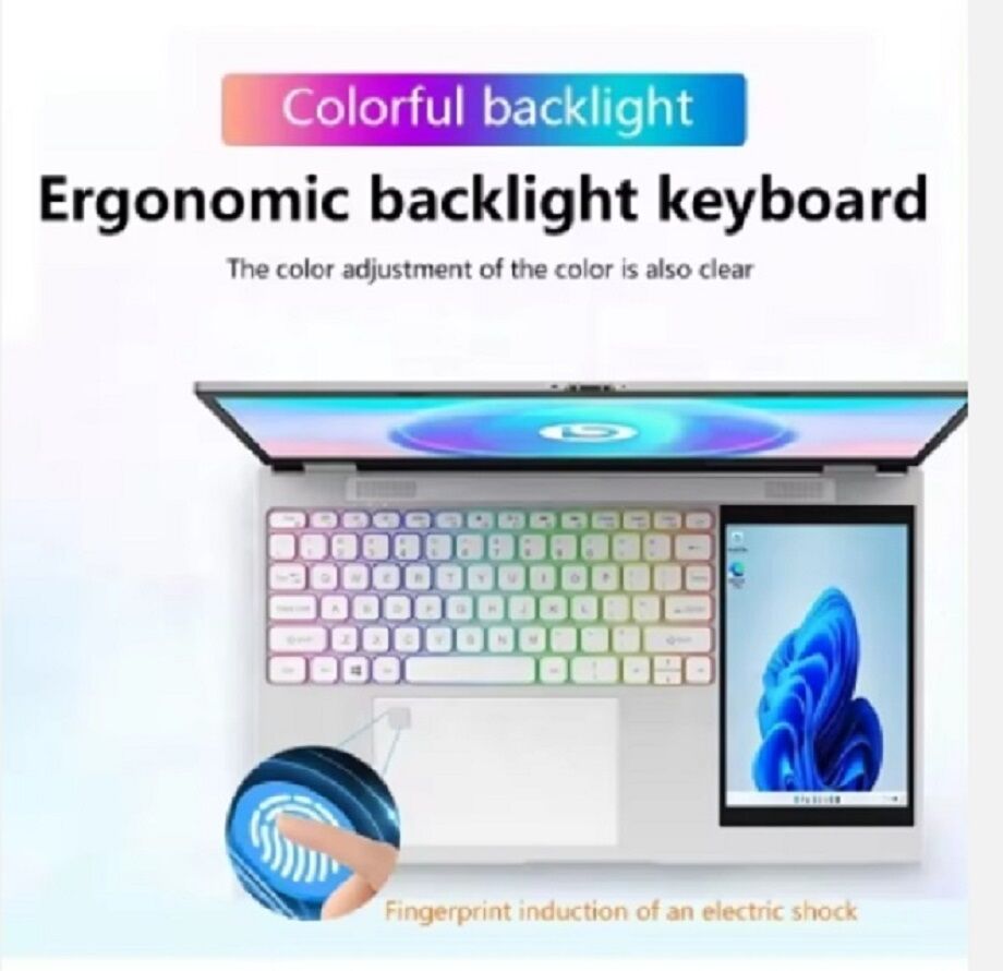 Dual Screen Laptop Win 11 Touch Screen 15.6 Computer 512gb Ssd Student ...