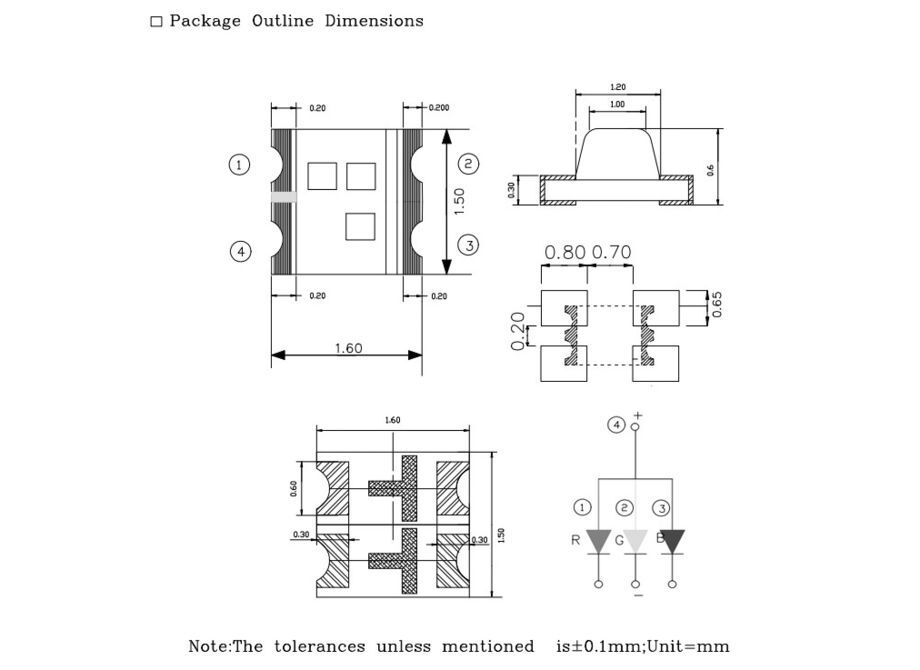 Bulk Buy China Wholesale 1615 Rgb Smd Led Diode Chip Bi Color Led ...