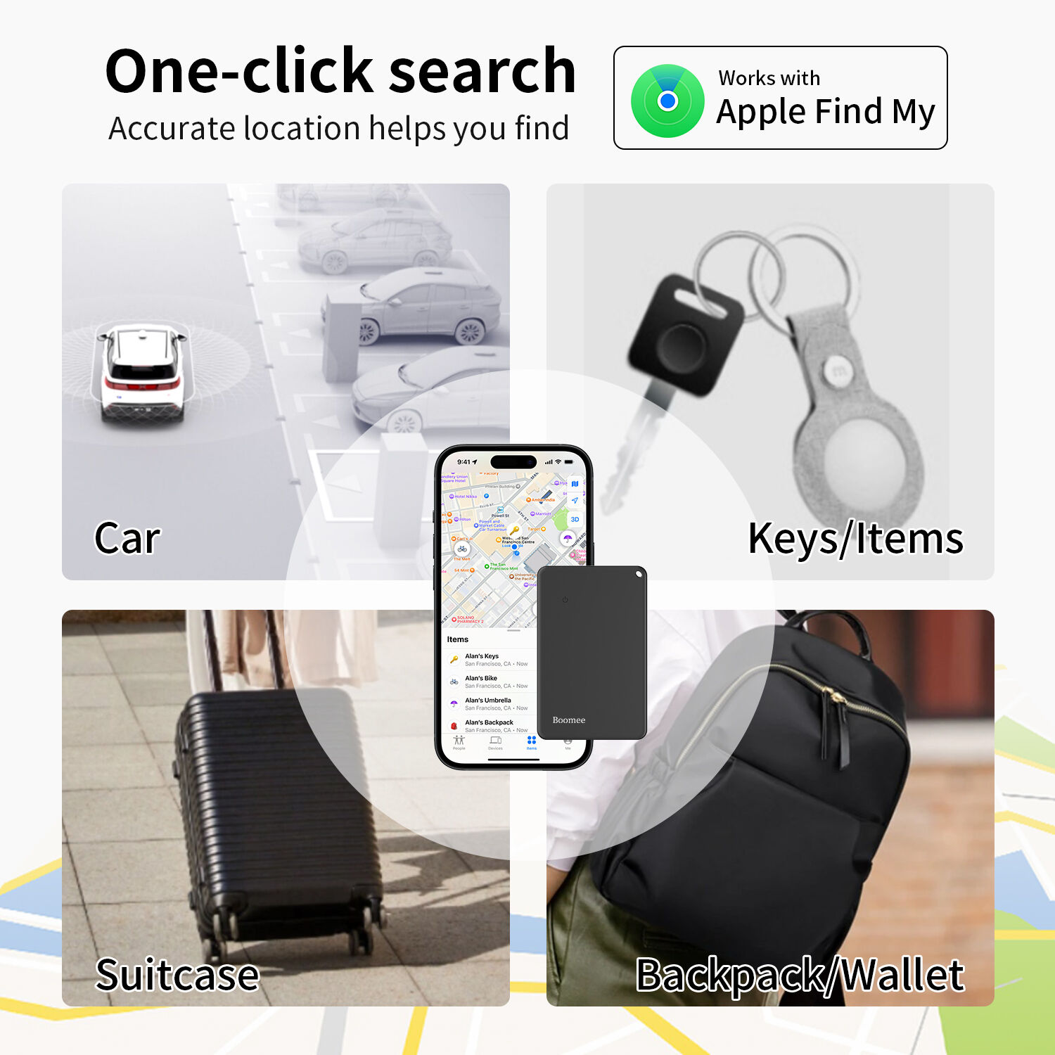New Waterproof Smart Air Tag Kids Pet Wallet Passport Luggage Gps ...