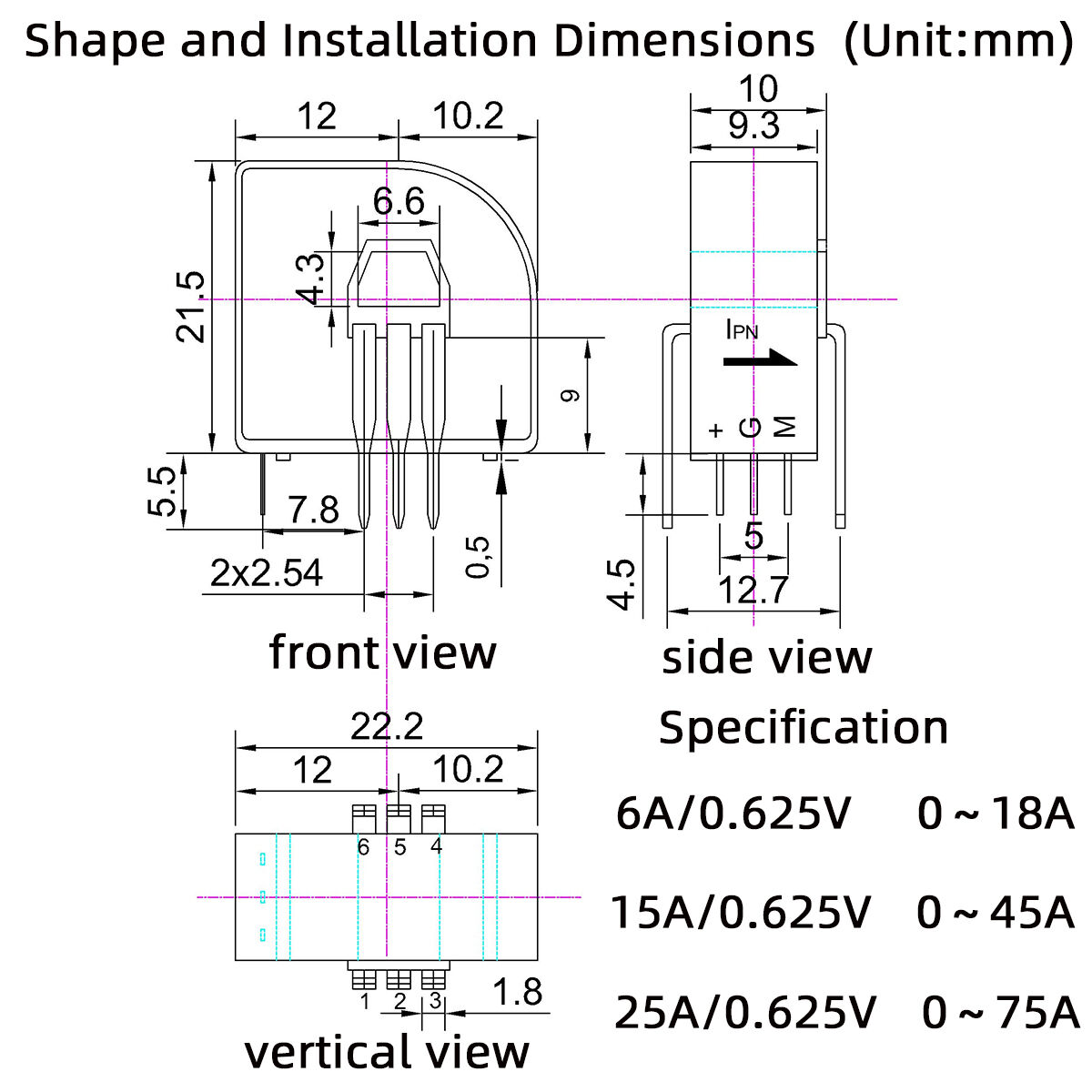 Buy China Wholesale Tr Ac Dc Hall Current Sensor 6a/0.625v 15a/0.625v ...