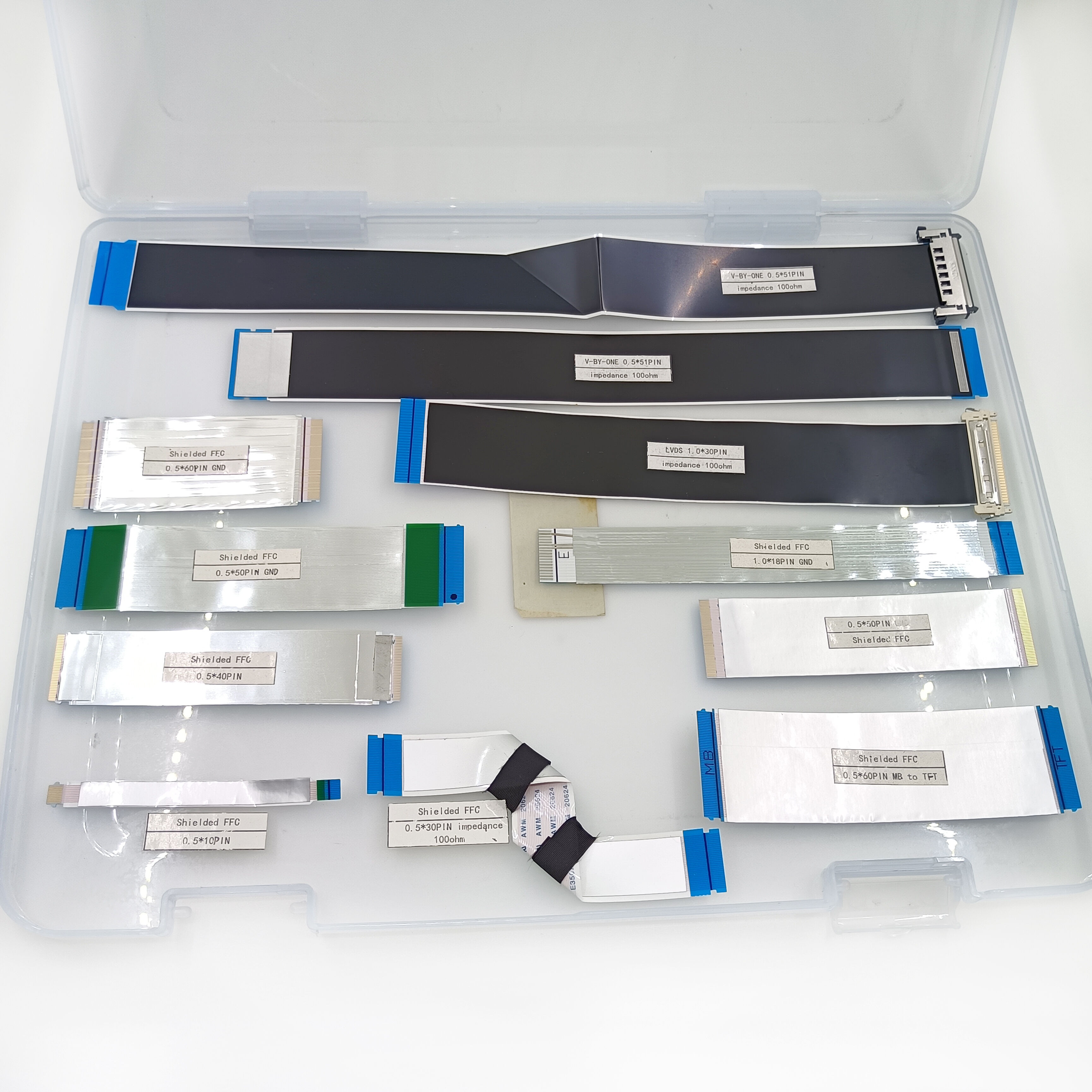 Custom Made Shielded Cable 0.5/ 1.0/ 1.25/ 2.54 Mm Pitch Ffc Cable ...