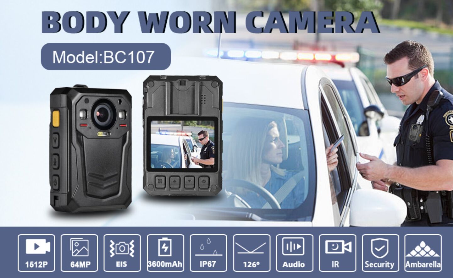 Professional 4g Body Camera With 18 Hours Recording Time Body Cam With ...