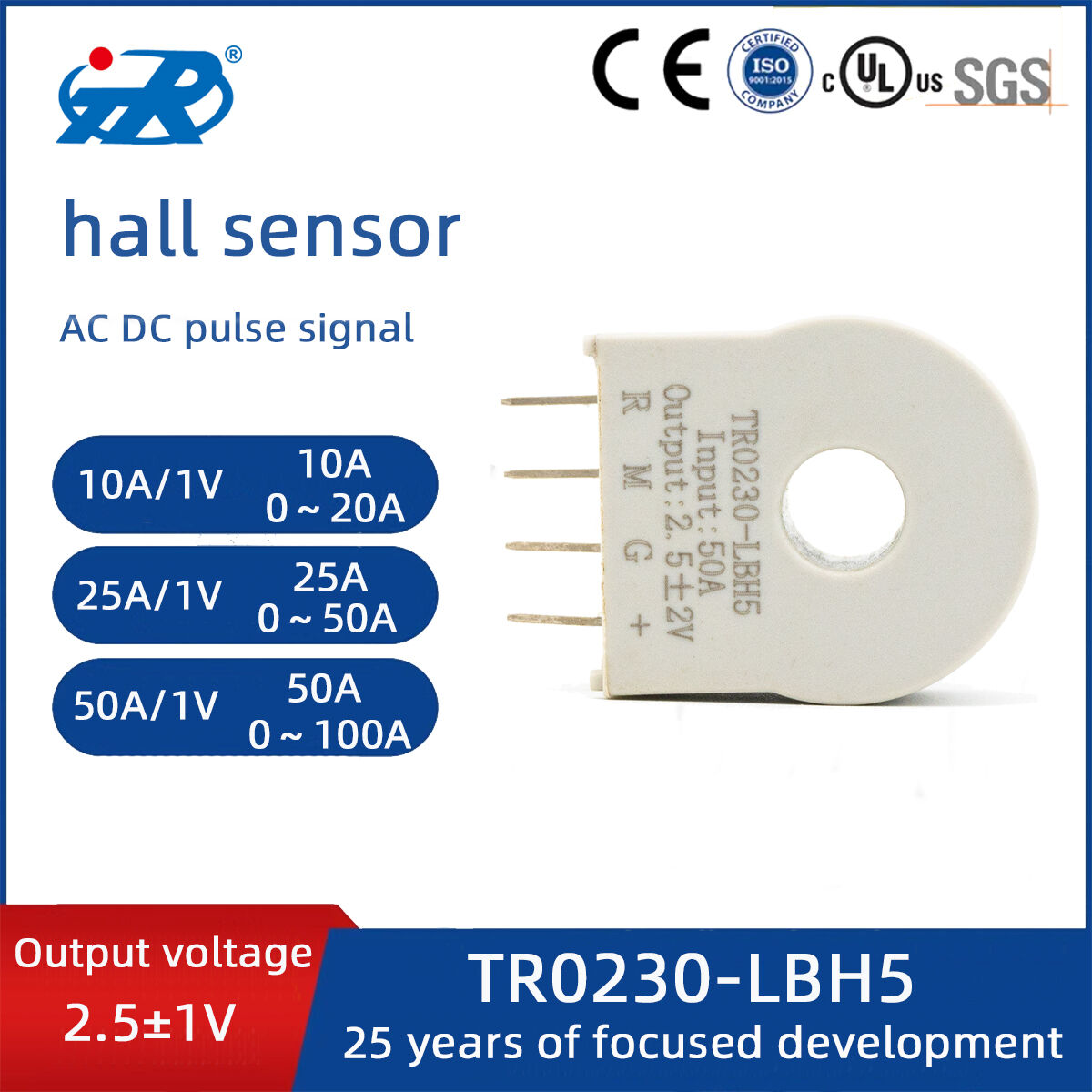 Tr Hall Sensor Battery Current Sensor Ac Dc 0-1000a 4-20ma Ac Current ...