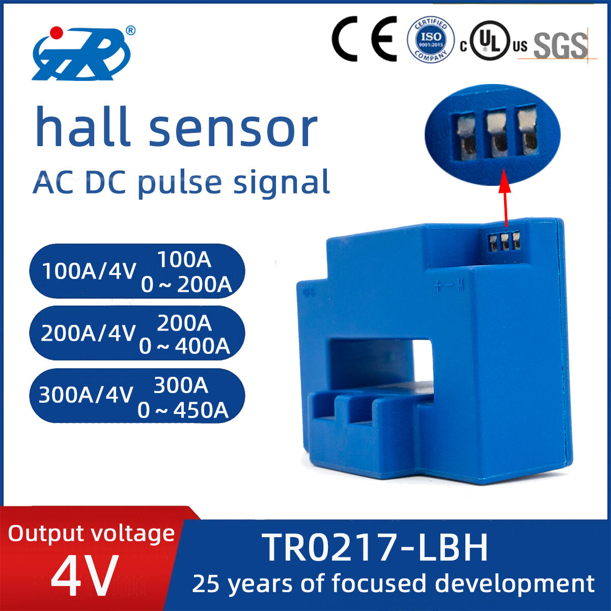 Tr Hot Selling Current Sensor 300a 1 Channel Hall Effect Open Loop Bidirectional Module, Ct ...