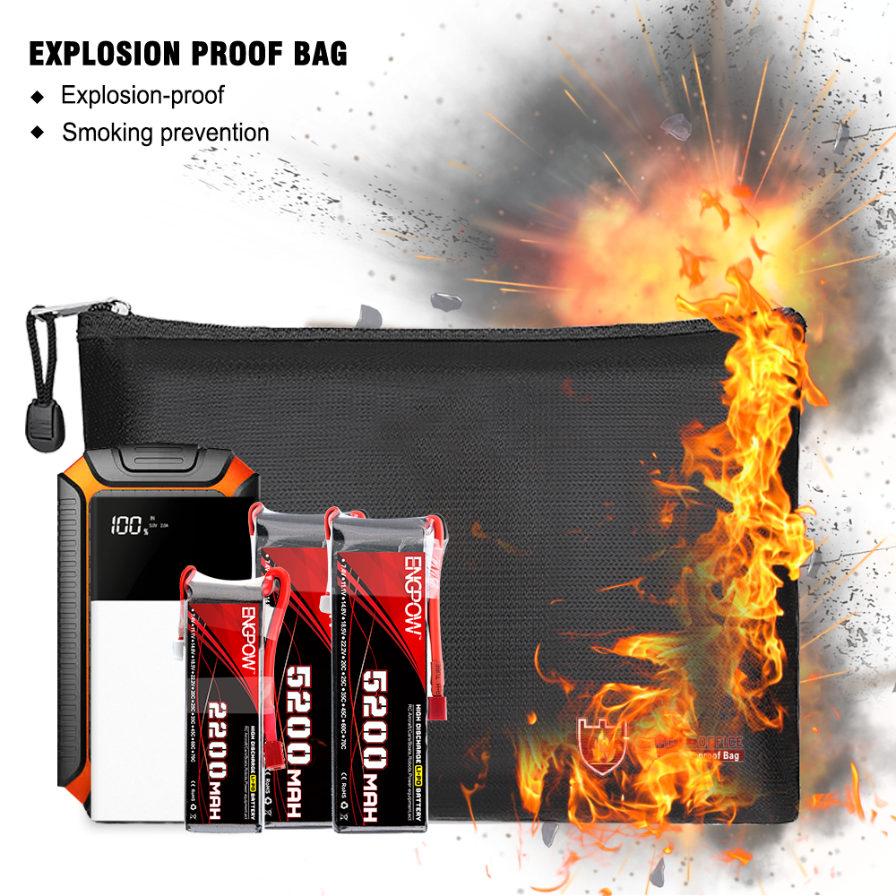 Fireproof Document Bags Fire And Water Resistant Money Cash Safte ...