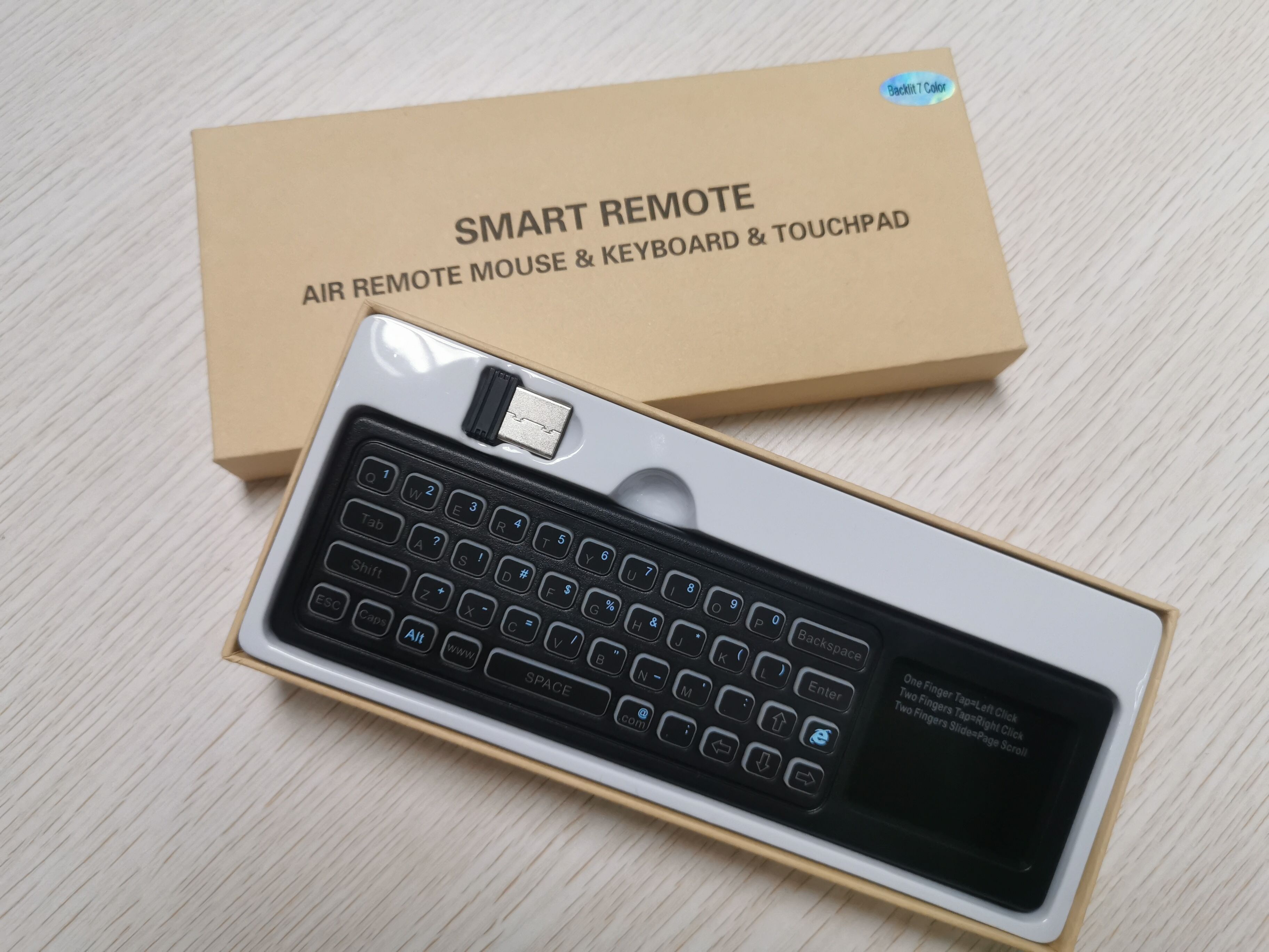 Awow 2.4g Wireless Air Mouse & Touchpad & Remote Control With 7-color ...