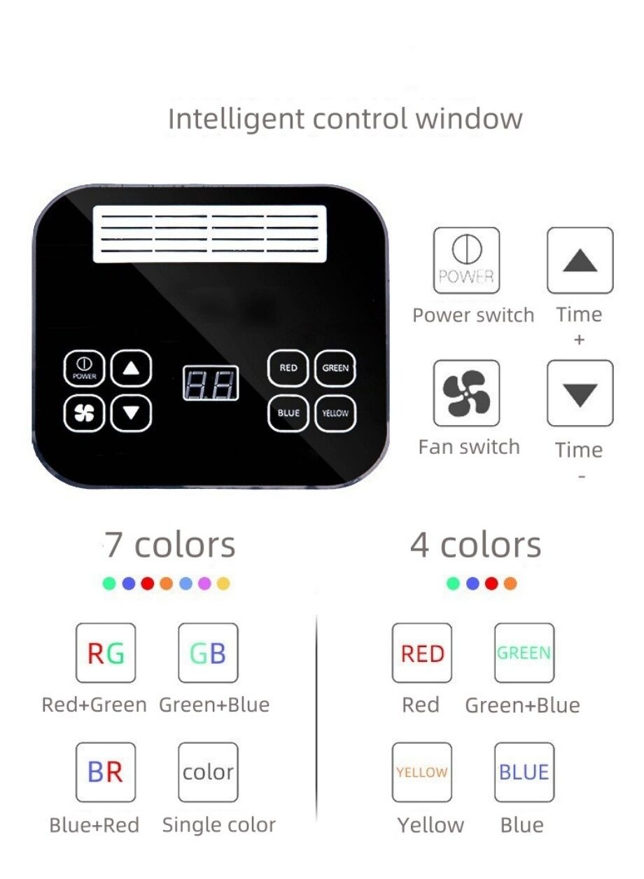 7 Colors Or 4 Colors Foldable Pdt Equipment, Pdt Led Light Therapy ...