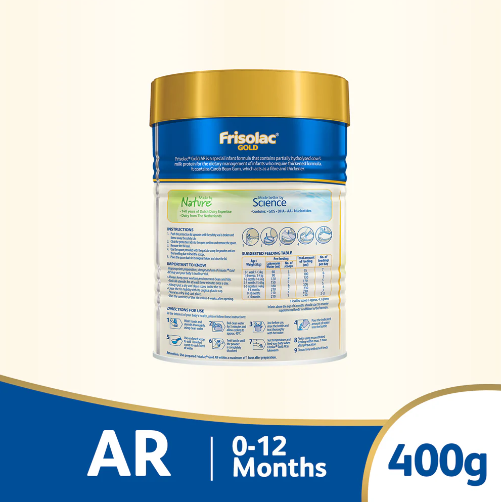 Frisolac Gold Ar 400g - Specialty Infant Baby Milk Formula For Newborn ...
