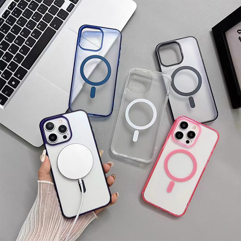 Transparent Colorful Tpu Magnetic Clear Cover For Iphone Wireless ...