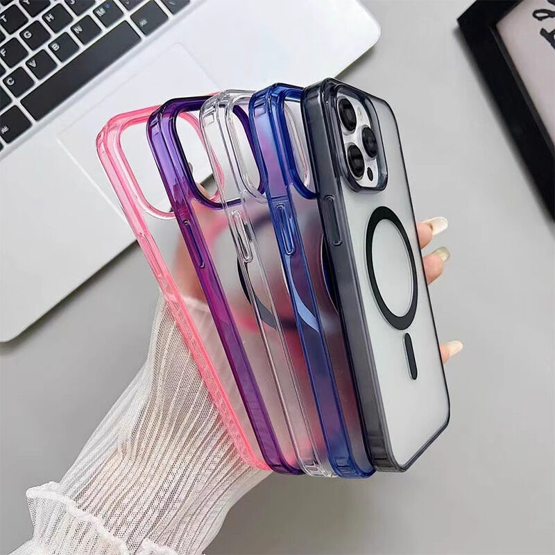 Transparent Colorful Tpu Magnetic Clear Cover For Iphone Wireless ...