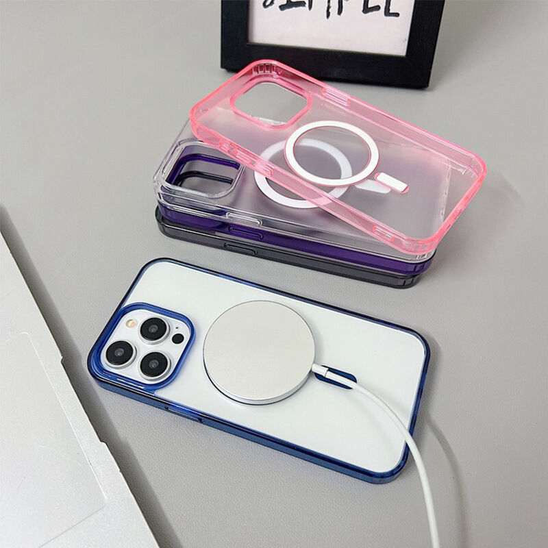 Transparent Colorful Tpu Magnetic Clear Cover For Iphone Wireless ...