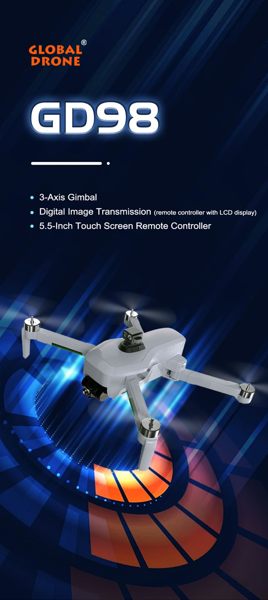 Touchscreen Led Remote Control Touchscreen Gps Optaical Flow Global ...