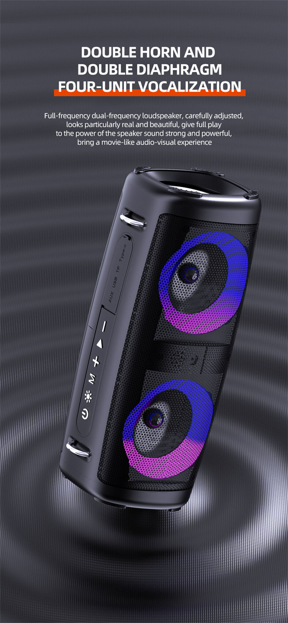 Wholesale J02 High-end Outdoor Portable Wilress Bt Speaker With Led For ...