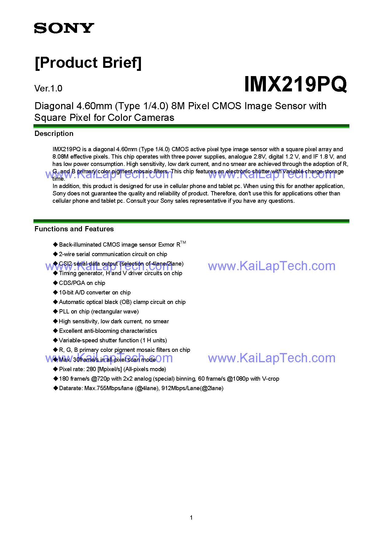 Klt-rp-imx219 V3.0 8mp Imx219 Interface Mipi Mise Au Point Fixe Module ...